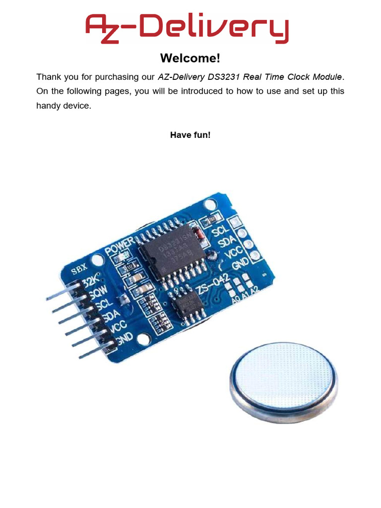 DS3231 RTC Real Time Clock - EN | PDF | Arduino | Computer Science