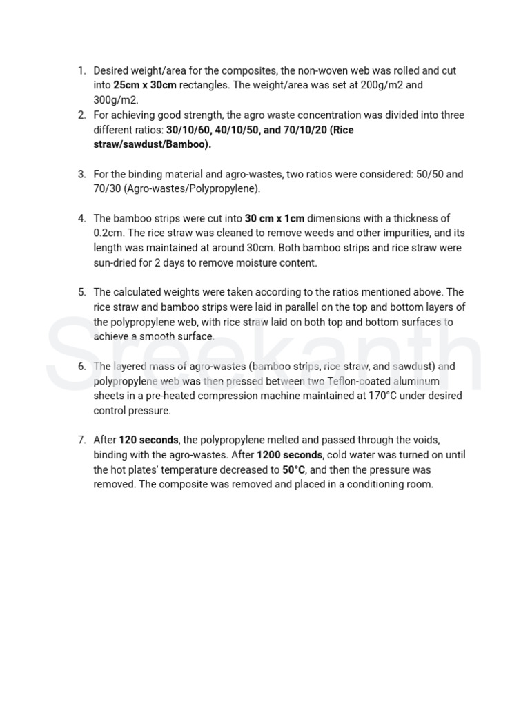 Procedre and Specification | PDF