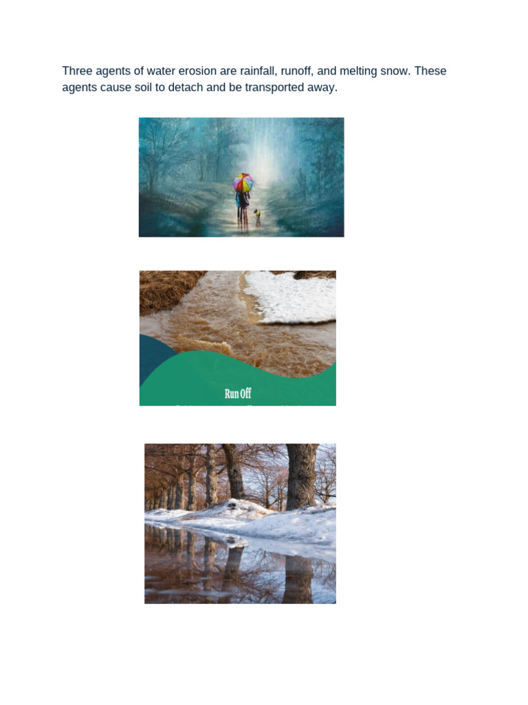Three Agents of Water Erosion Are | PDF