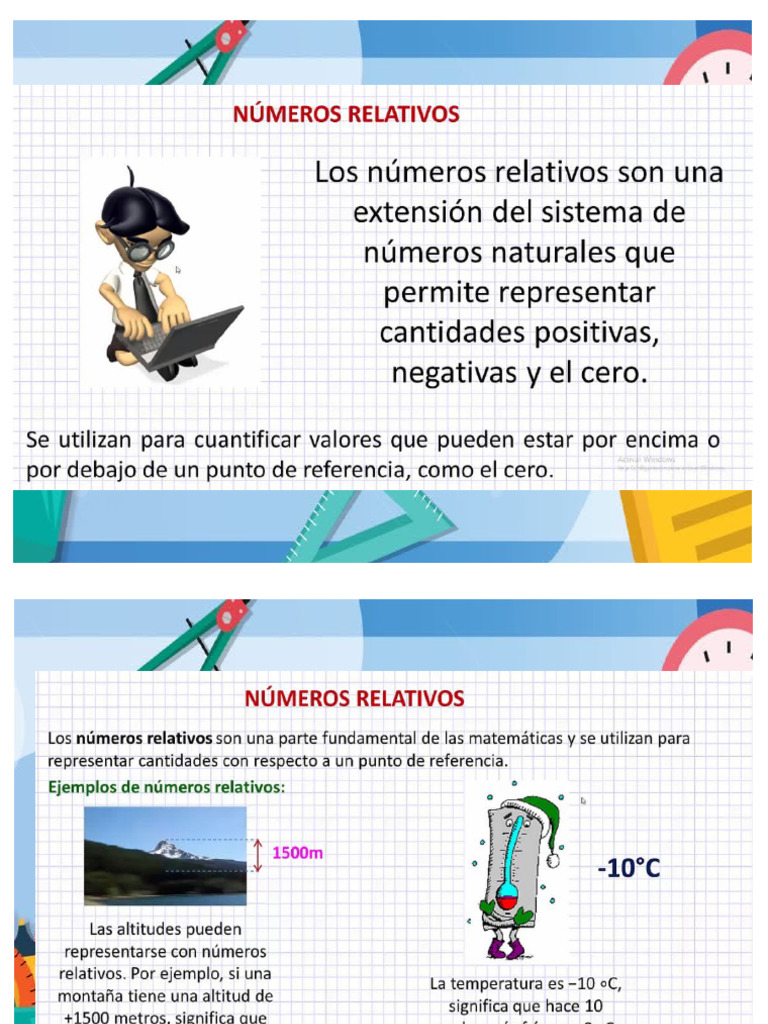 Números Relativos | PDF