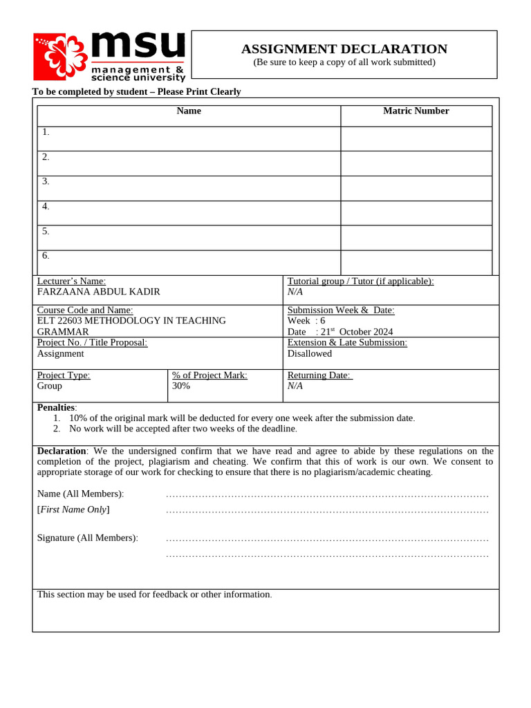 MTG Declaration - Sept2024 | PDF