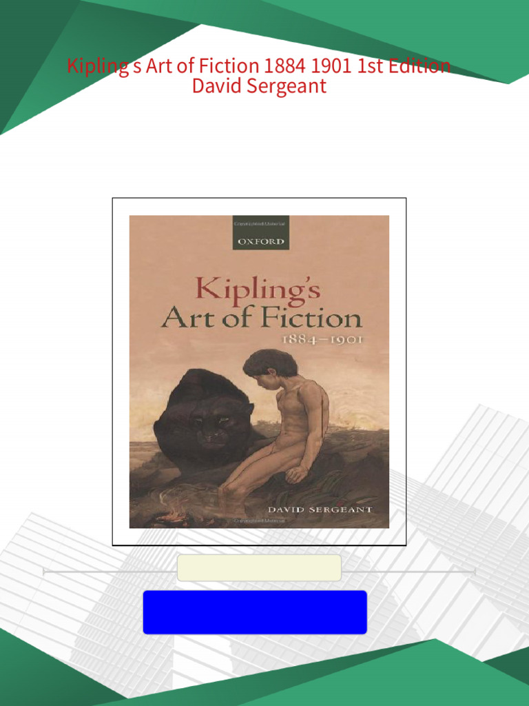 Kipling s Art of Fiction 1884 1901 1st Edition David Sergeant - The ...