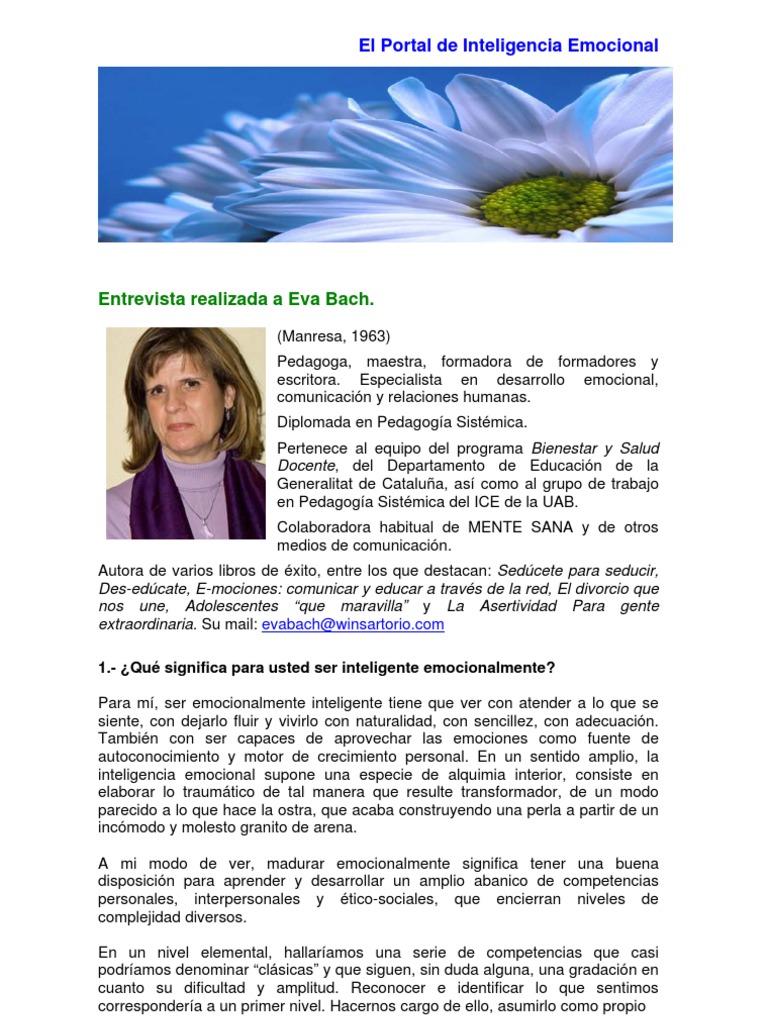 Eva Bach | PDF | Las emociones | Felicidad