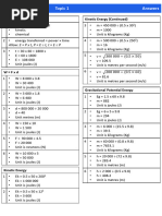 AQA GCSE Physics - Separate Science - Complete Equation Sheet | PDF | Heat Capacity | Force