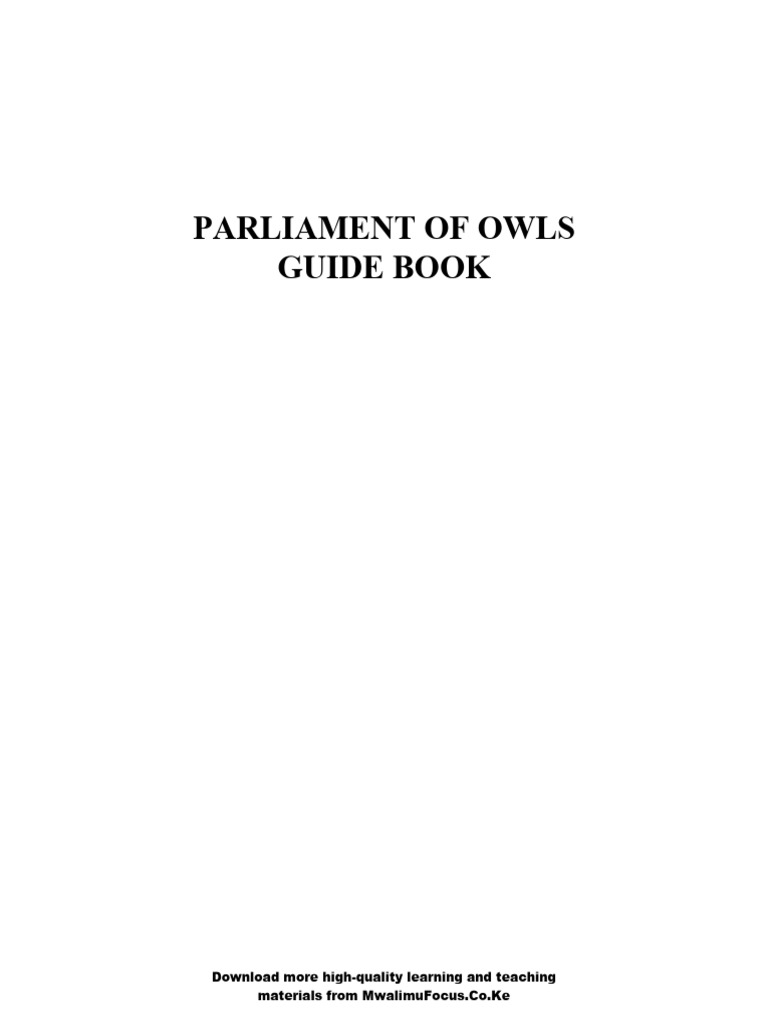 Parliament_of_Owls_Guide_Book | PDF | Bribery | Owl