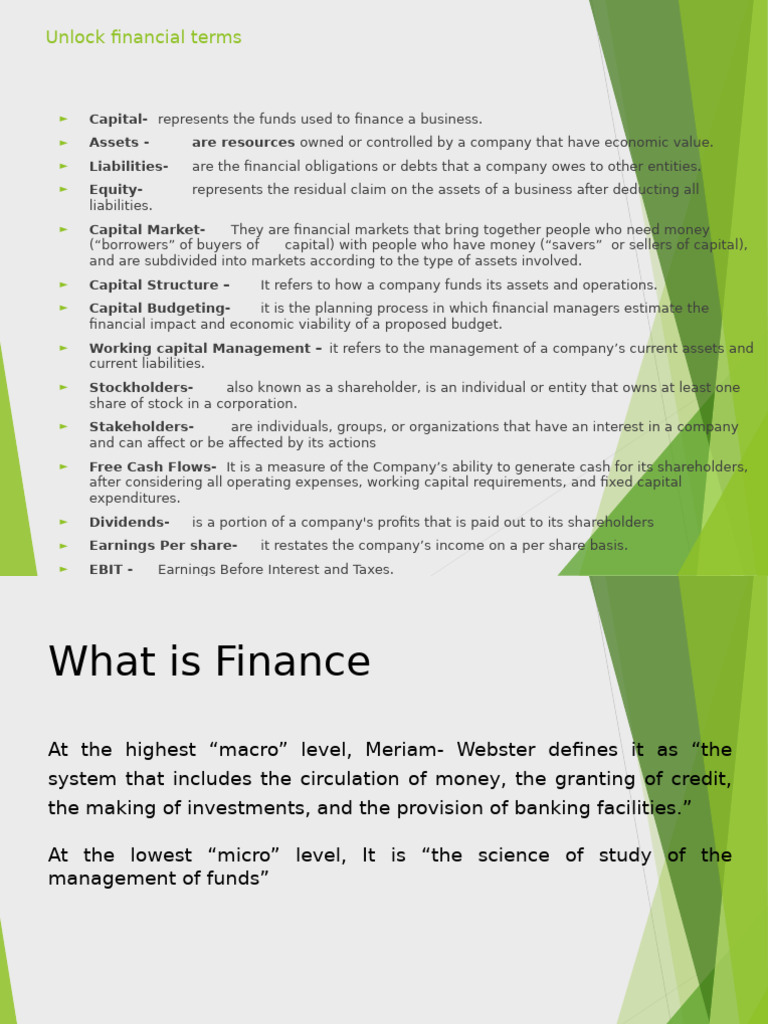 Intro To Finance - Prelim | PDF | Investing | Equity (Finance)