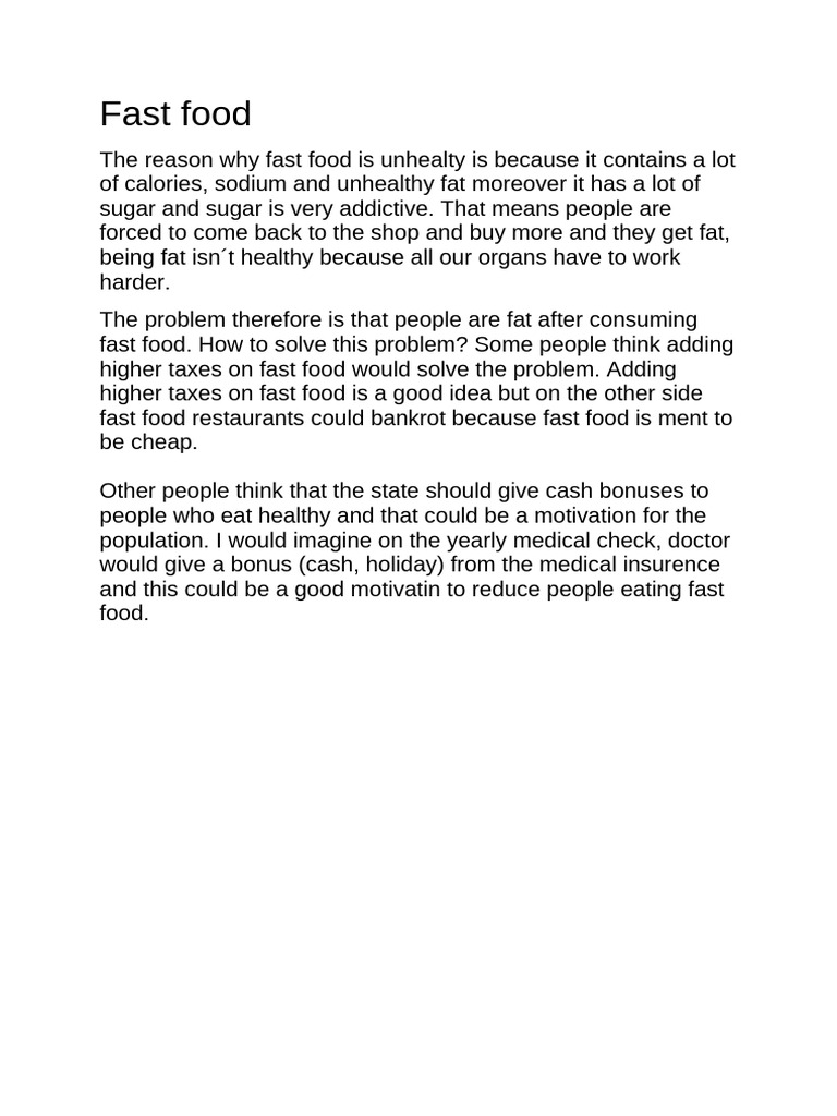 Fast Food | PDF