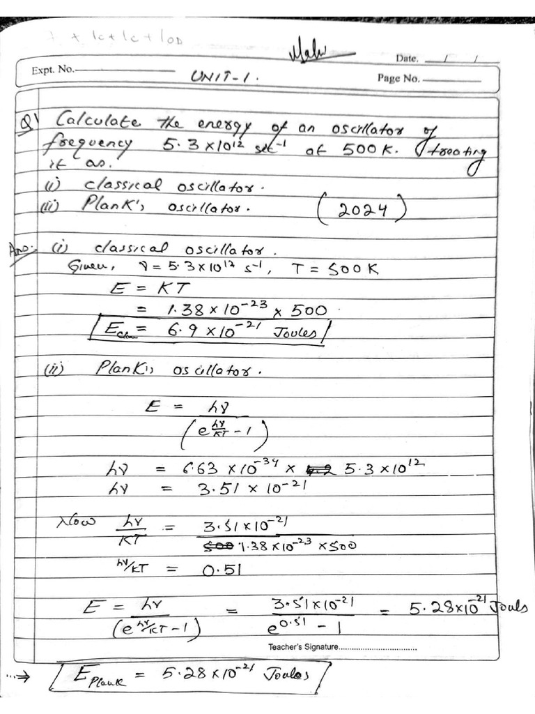 Physics Numerical PYQ | PDF