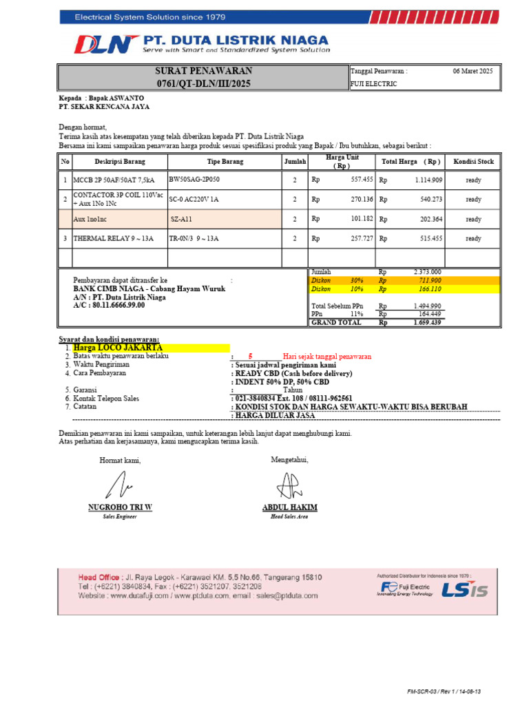 SKJ - DLN 0761 | PDF