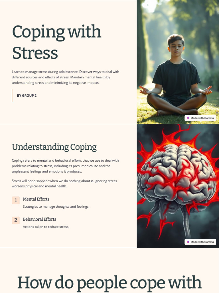 Lesson 10 Coping With Stress | PDF | Stress (Biology) | Psychological ...