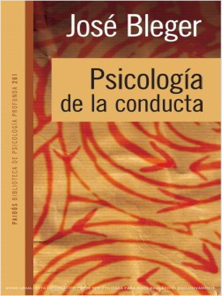 Psicología de la Conducta según Bleger | PDF | Sicología | Humano