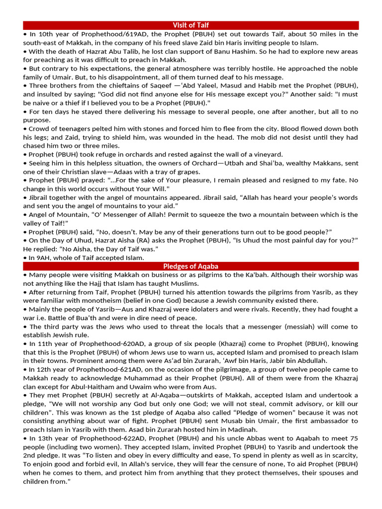 Taif+Pledges+Migration To Yasrib | PDF | Muhammad | Medina