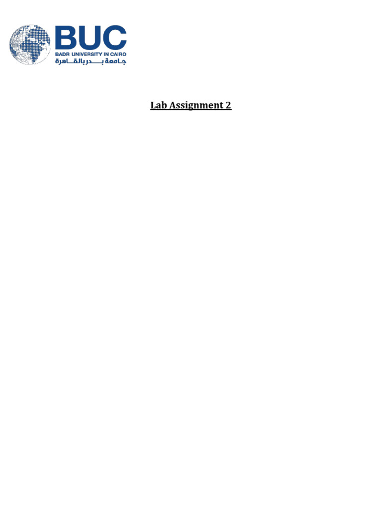 Lab Assignment 2 | PDF
