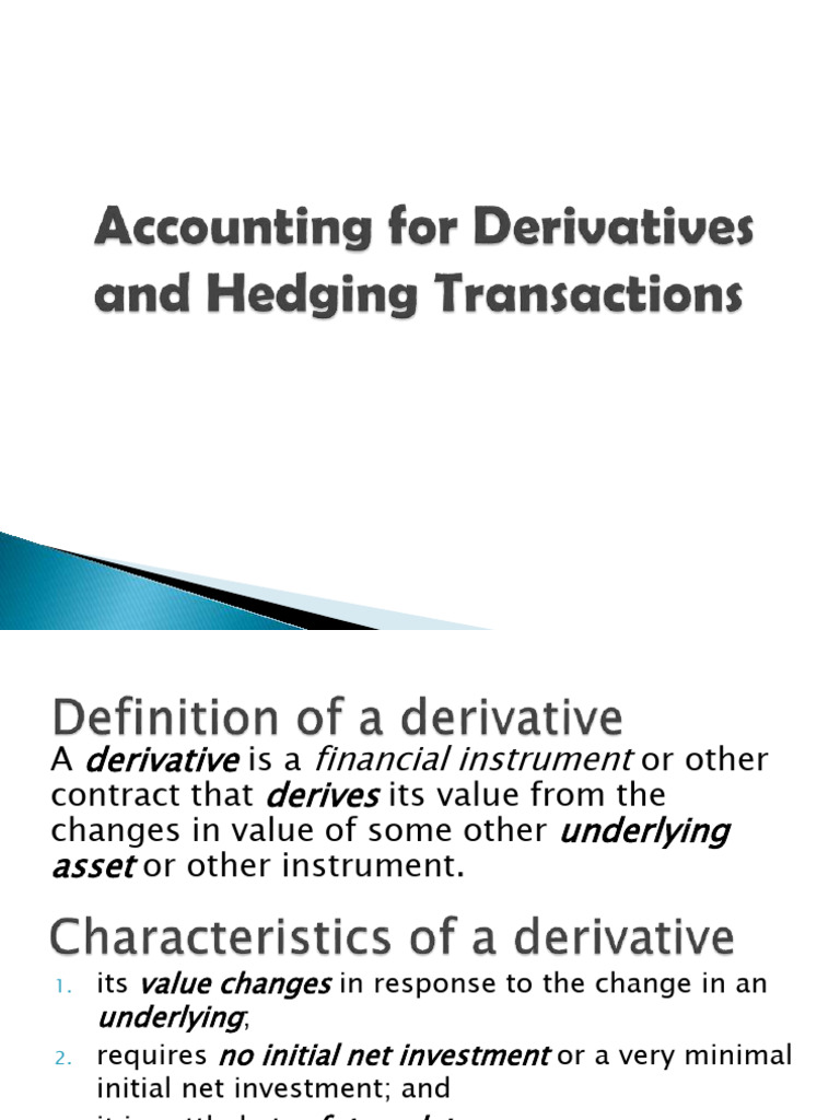 Module 3 Acctg. for Derivatives Hedging Transactions | PDF | Derivative ...