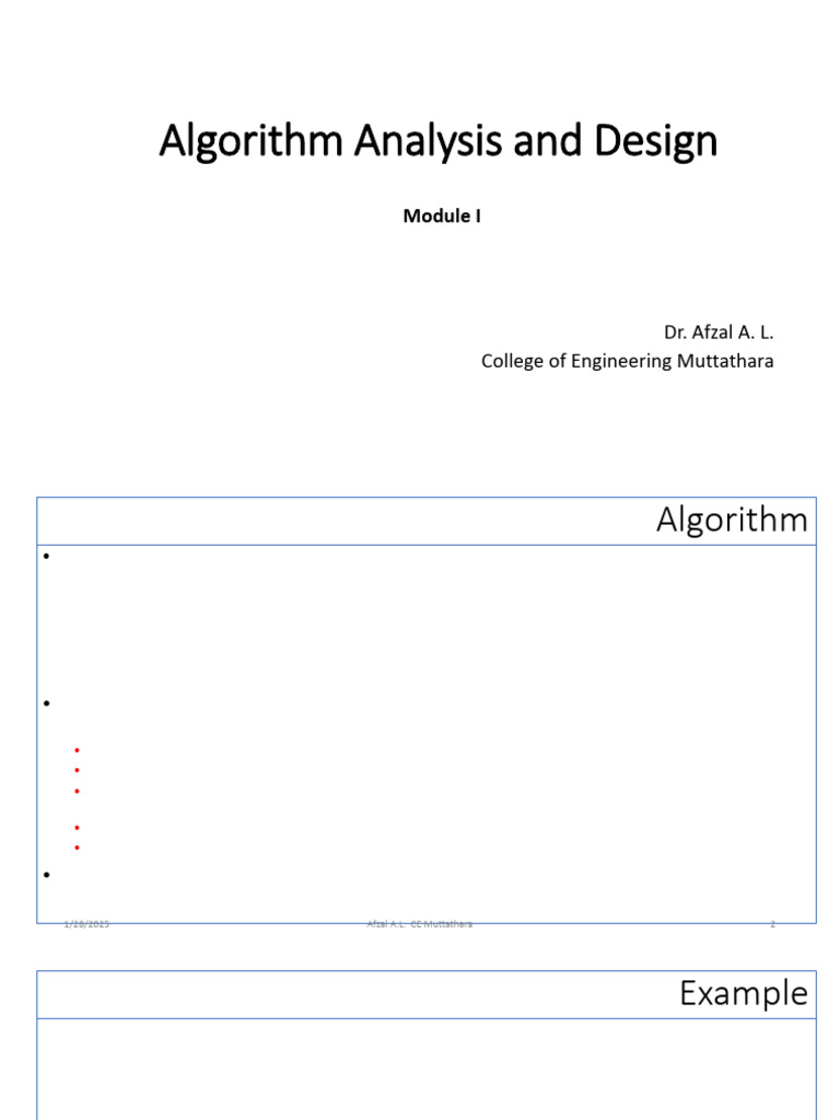 DAA M1 Asymptotic Notations | PDF | Variable (Computer Science) | Time Complexity