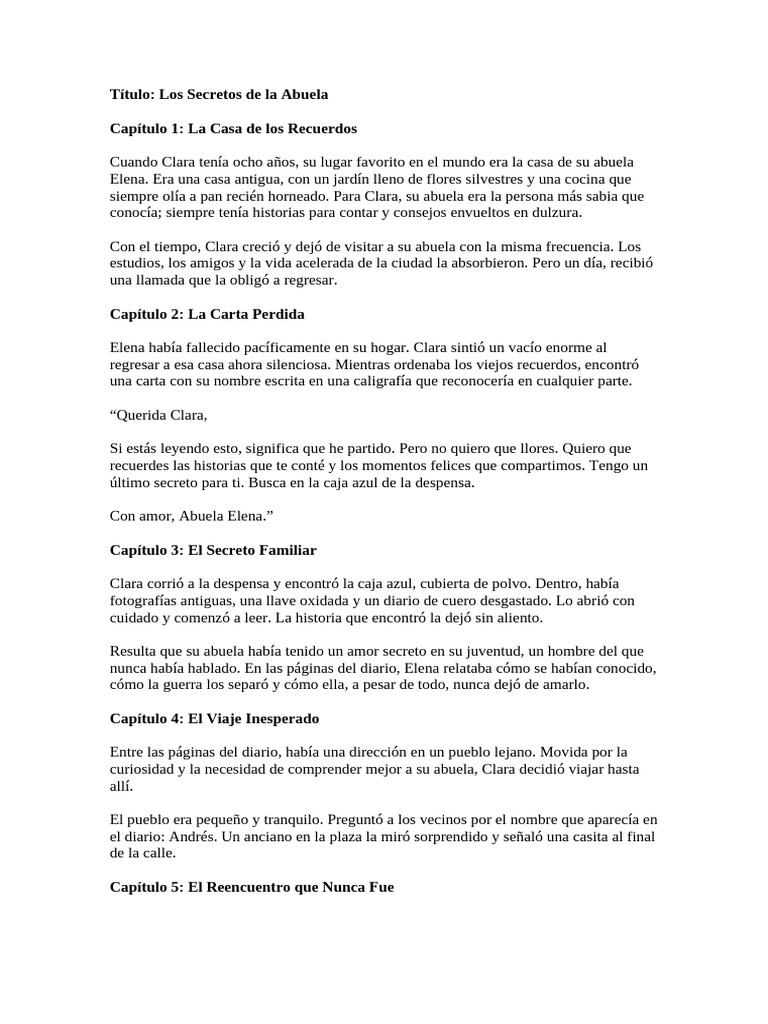 Secretos de la Abuela Elena | PDF