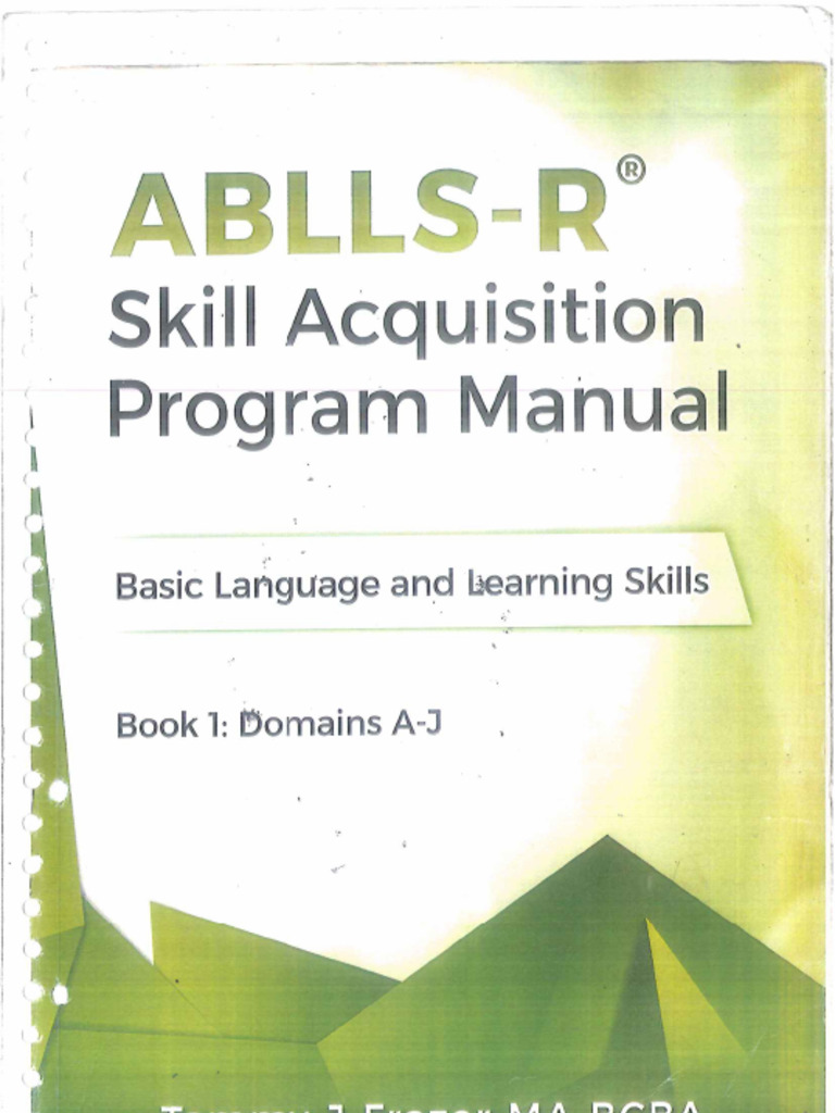 Ablls r Book 1 a j | PDF
