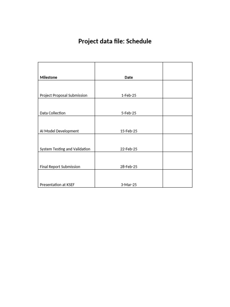 KSEF Program Project Schedule | PDF