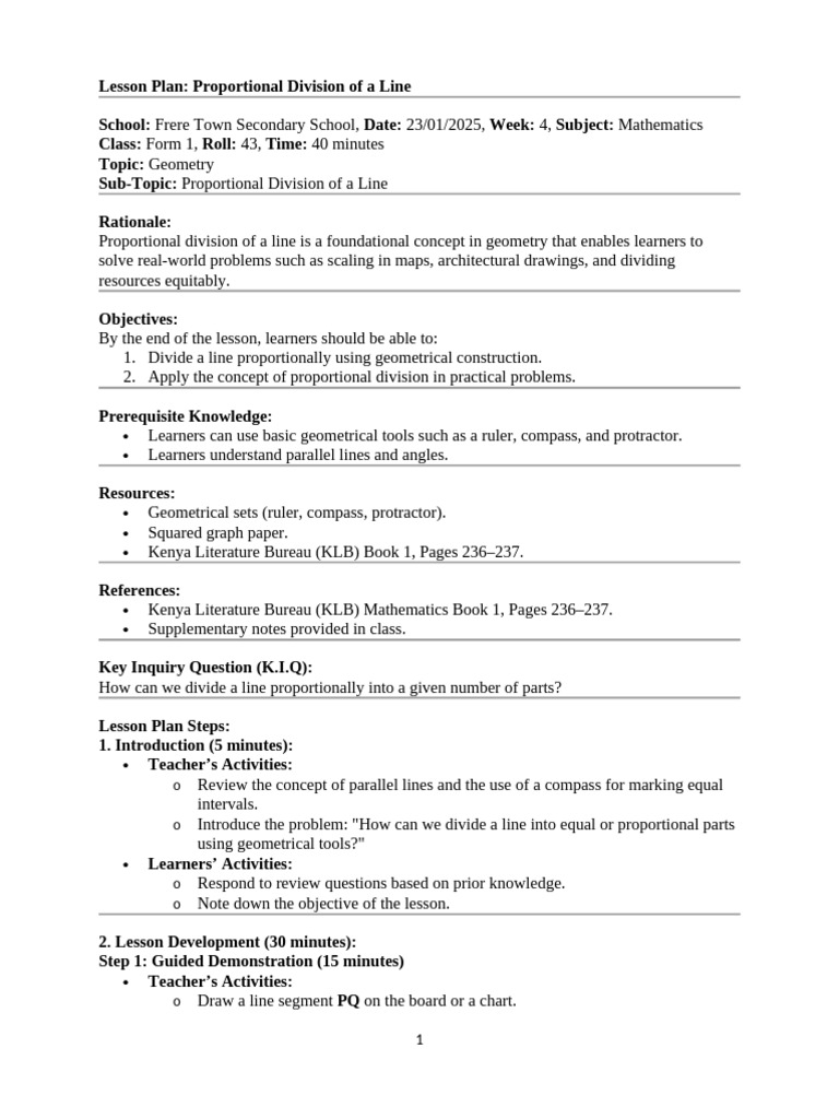 2B Maths Lesson Plan Term 1 2025 | PDF | Area | Geometry