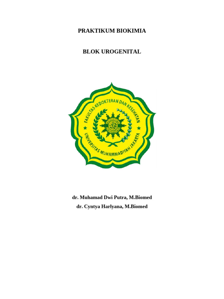 Praktikum Biokimia Blok Urogenital - Revisi 2024 | PDF