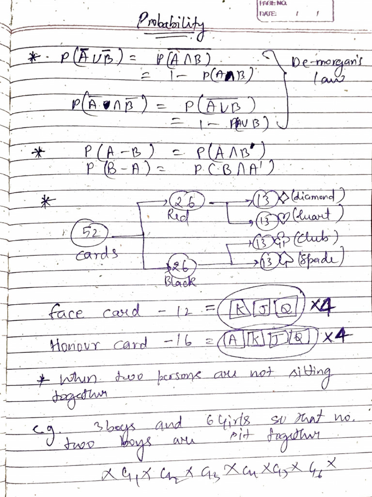 Probability NDA Notes | PDF