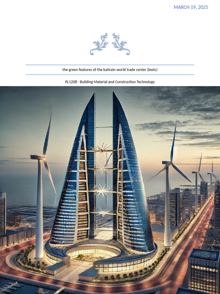 Green Features of Bahrain WTC | PDF | Green Building | Water Conservation