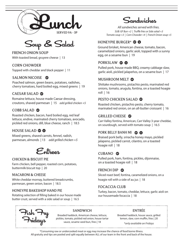 HP Menu Daytime-V2 | PDF
