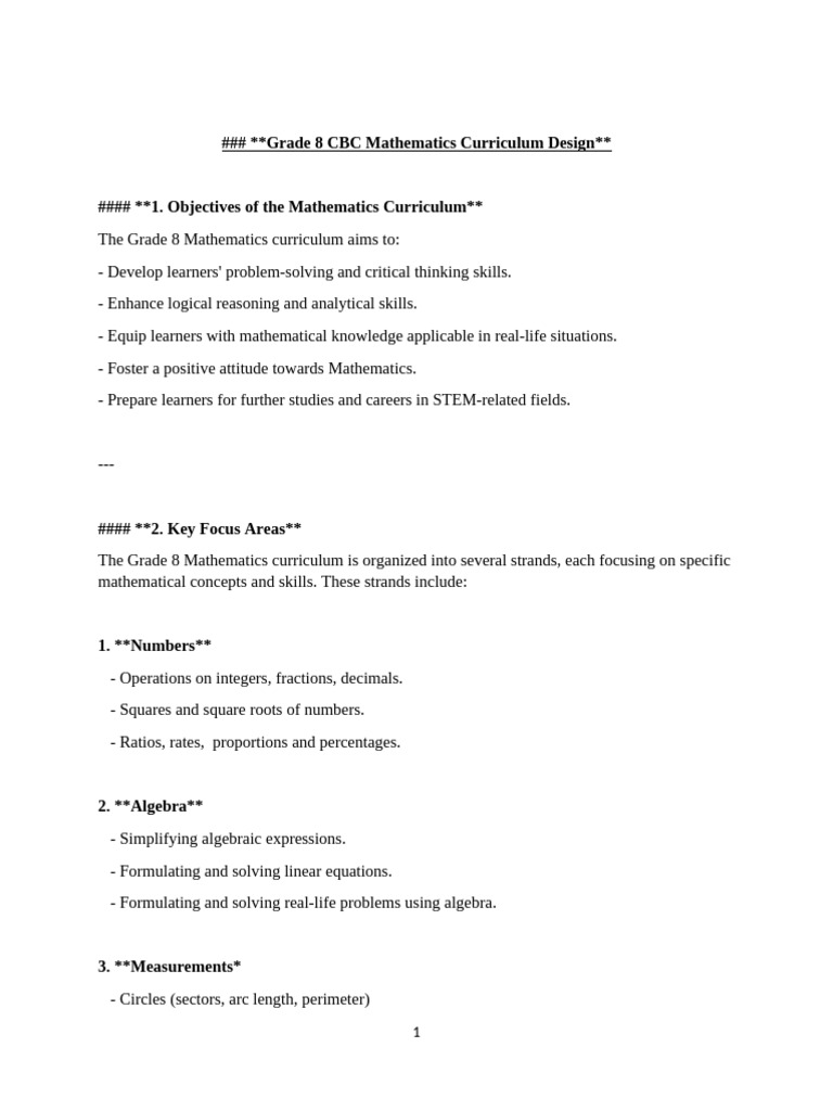 The Grade 8 math Competency | PDF | Mathematics | Educational Assessment