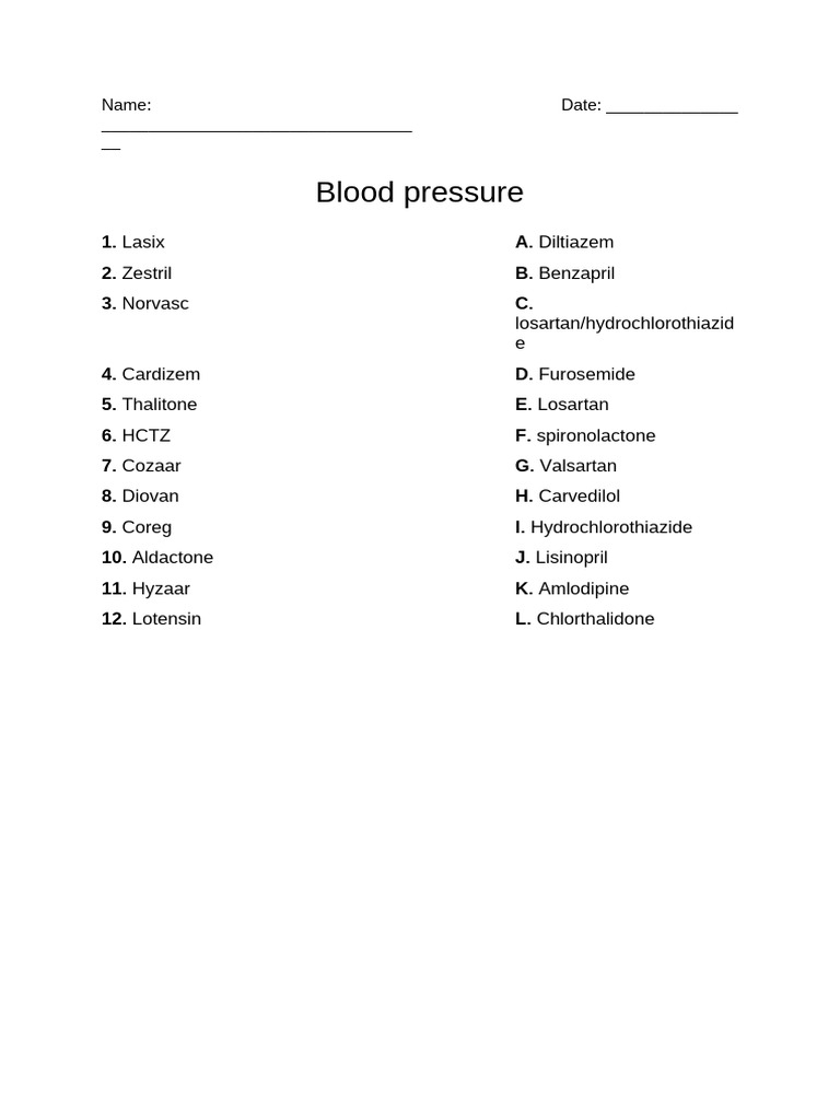 Blood Pressure | PDF