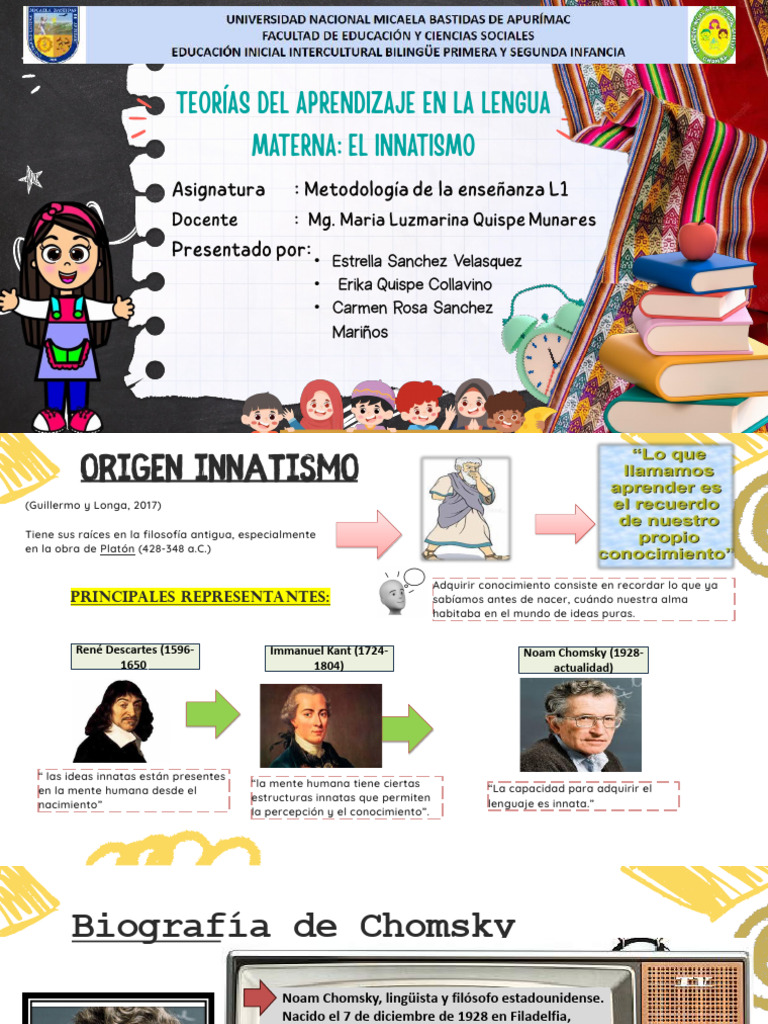 Grupo El Innatismo | PDF | Aprendizaje | Noam Chomsky