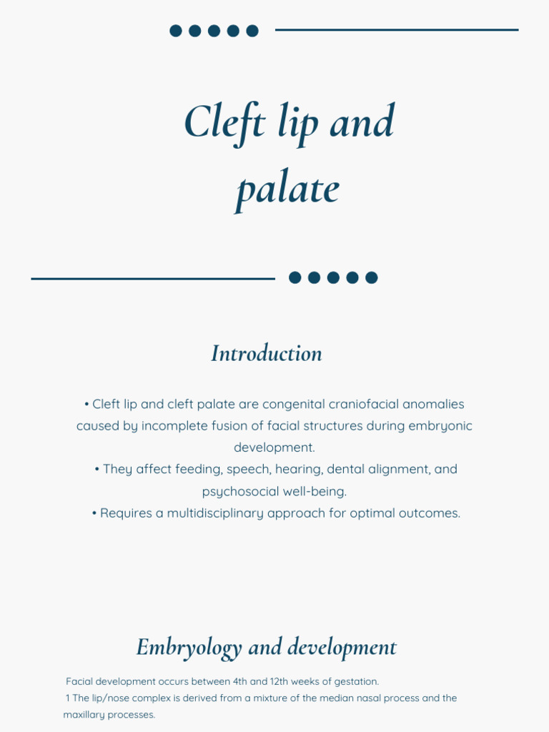 Cleft lip and palate.pdf | PDF | Diseases And Disorders | Face