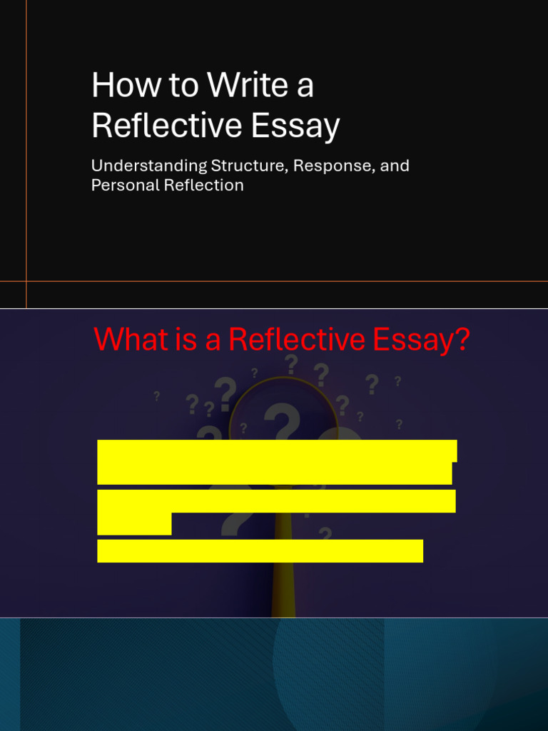 How To Write A Reflective Essay | PDF | Essays | Experience