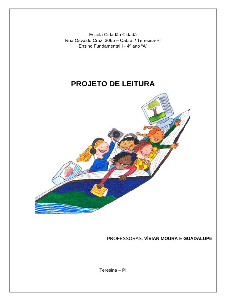 Capas Projeto de Leitura - 4º e 5º Ano E.F. | PDF