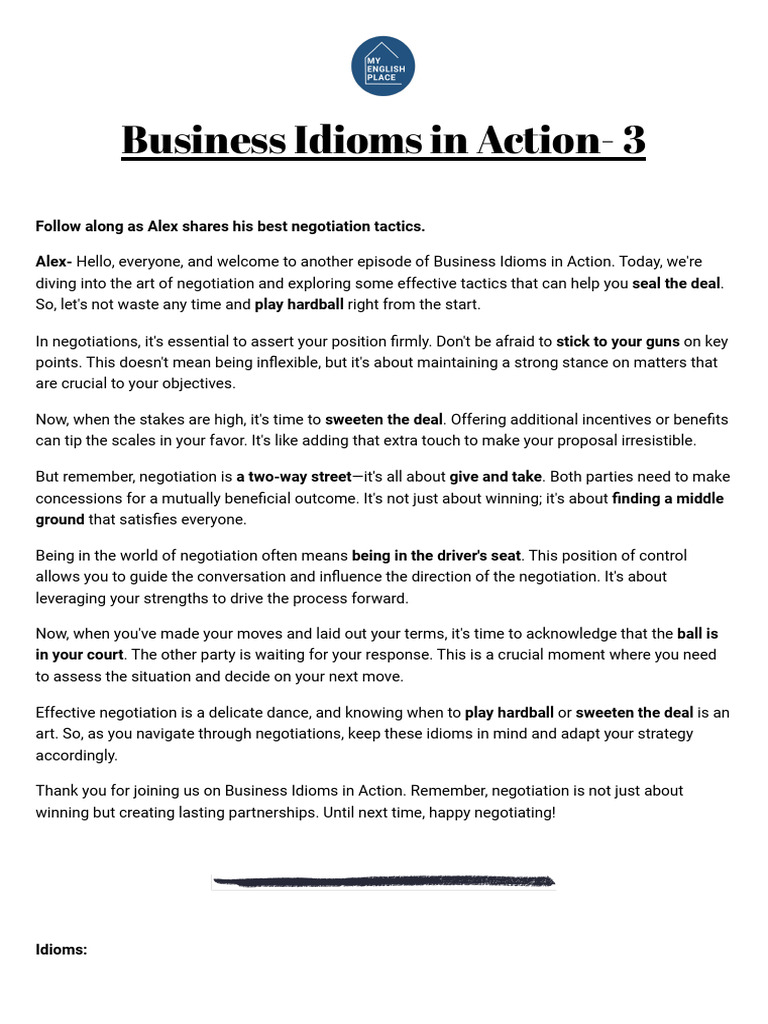 Effective Negotiation Tactics Explained | PDF | Negotiation | Business