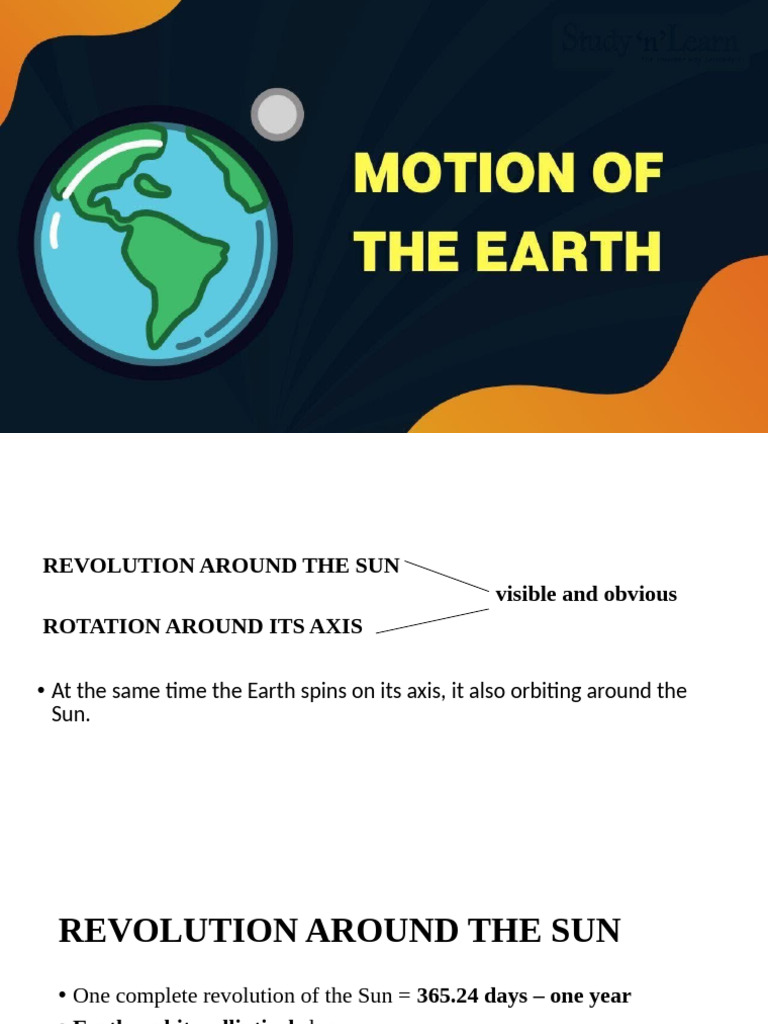 Movement of The Earth - PPTM | PDF