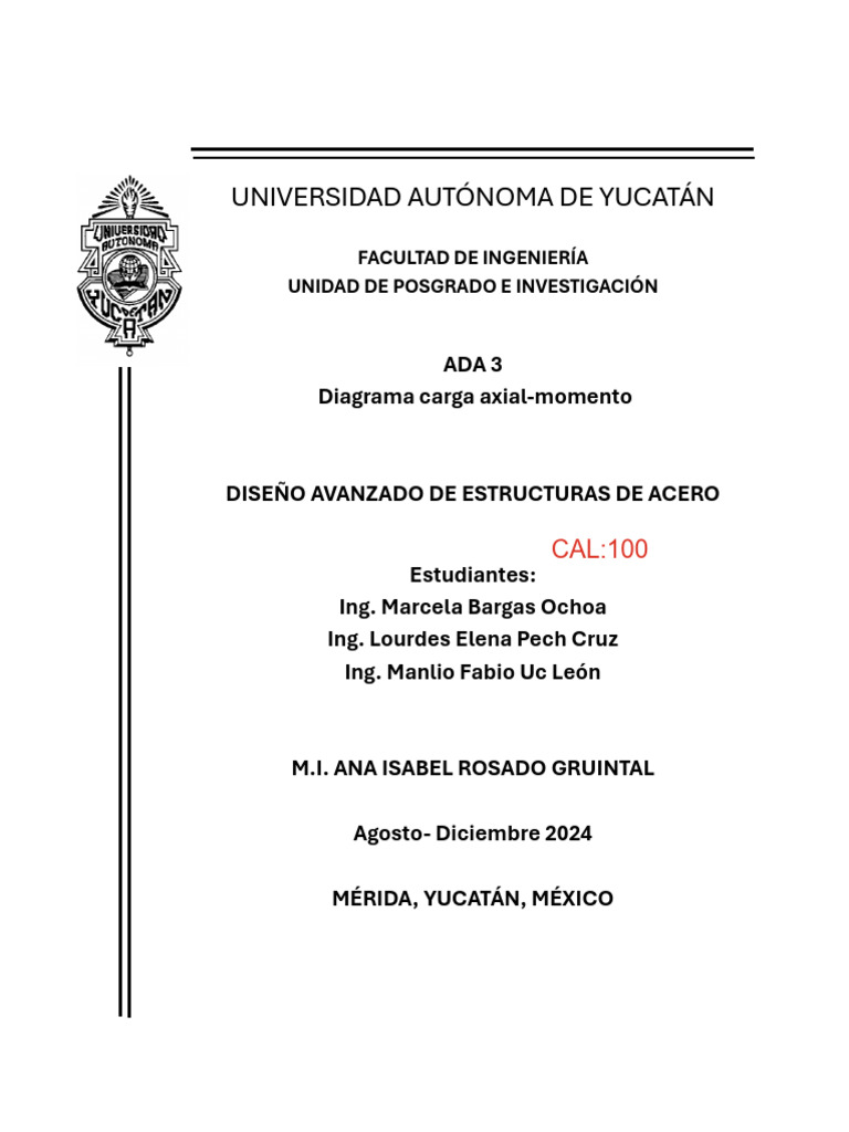 ADA 3. Bargas - Pech - Uc | PDF | Mecánica | Ingeniería mecánica