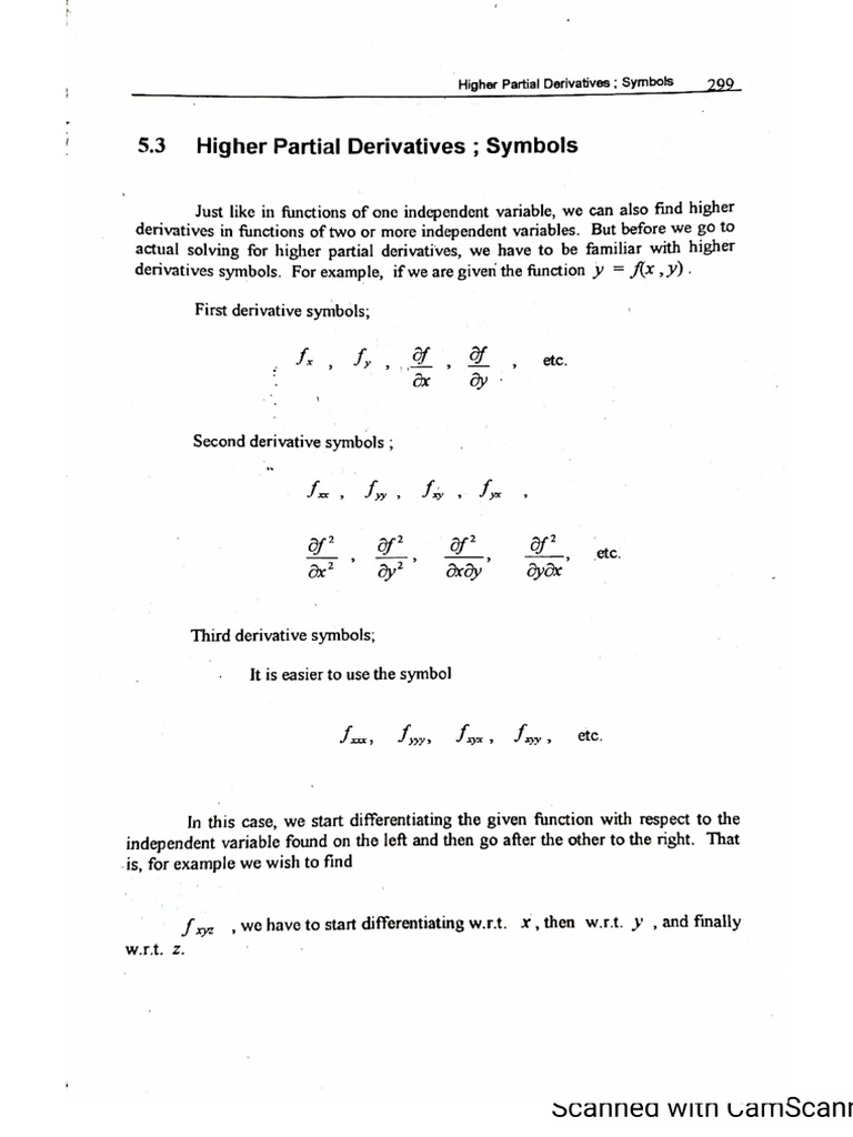 Higher-Partial-Derivatives | PDF