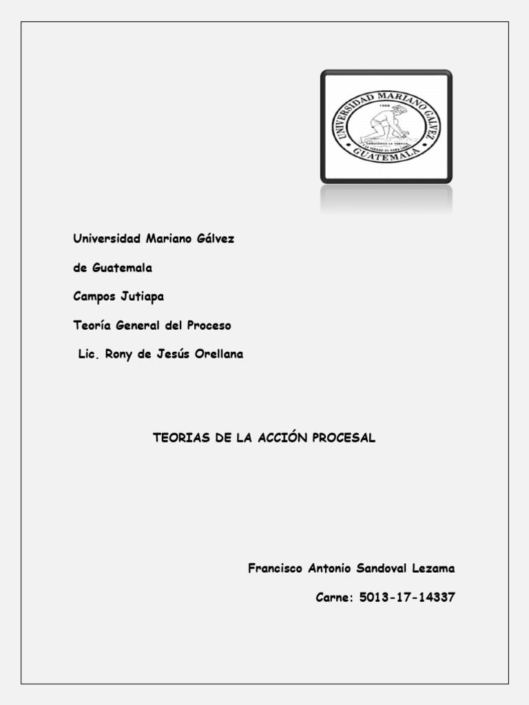 Teorias de La Accion Procesal | PDF | Ley procesal | Teoría
