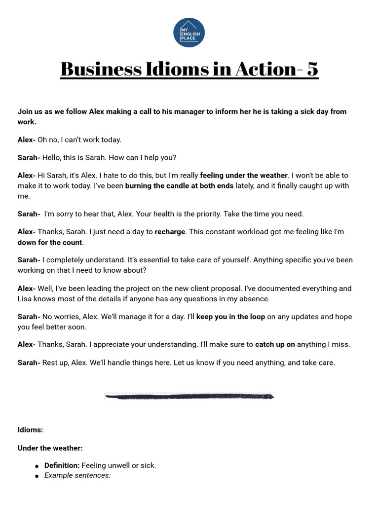 business-idioms-in-action-5-practice | PDF