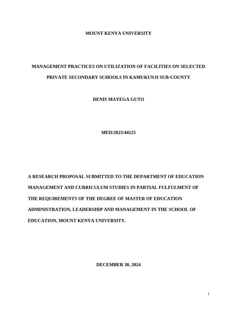 Research Proposal Mku-1 | PDF | Survey Methodology | Quantitative Research