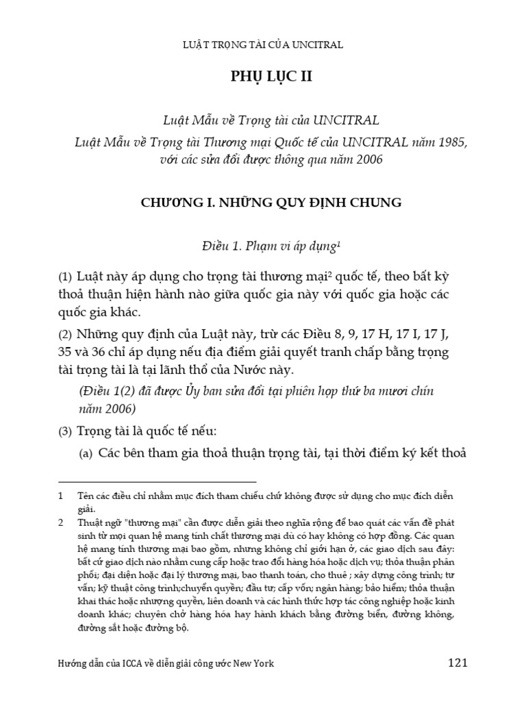 Lut Mu Ca UNCITRAL V TRNG Tai THN | PDF