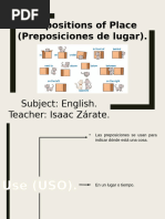 Preposiciones de Lugar Ejercicio | PDF