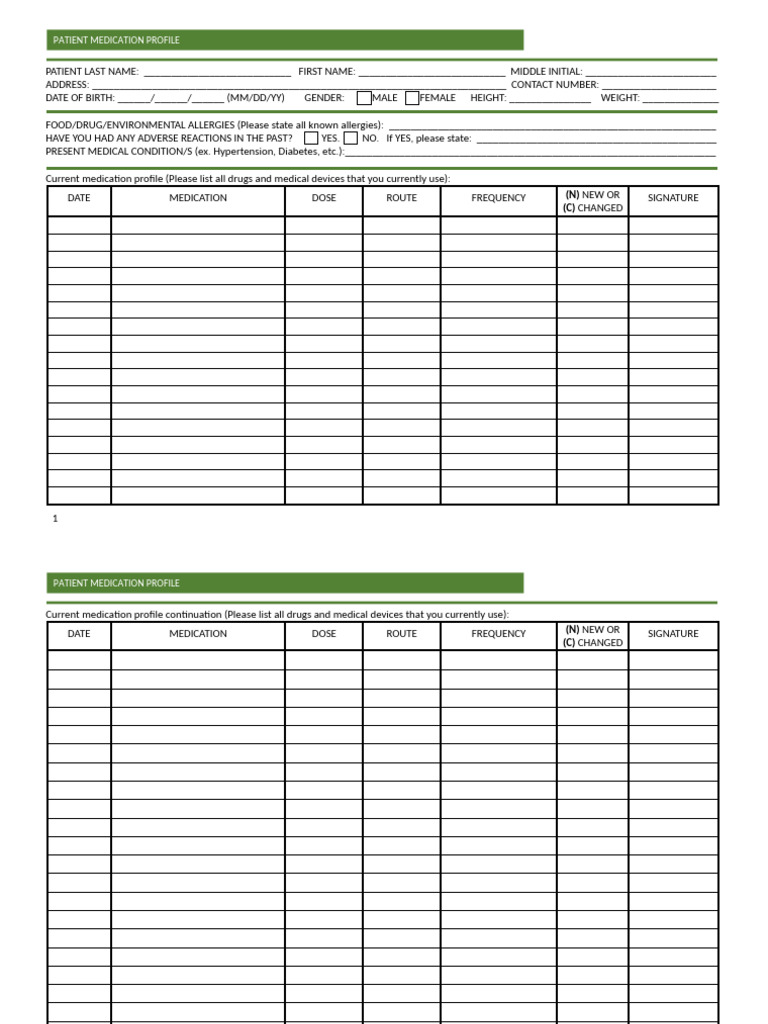 Patent Medication Profile | PDF
