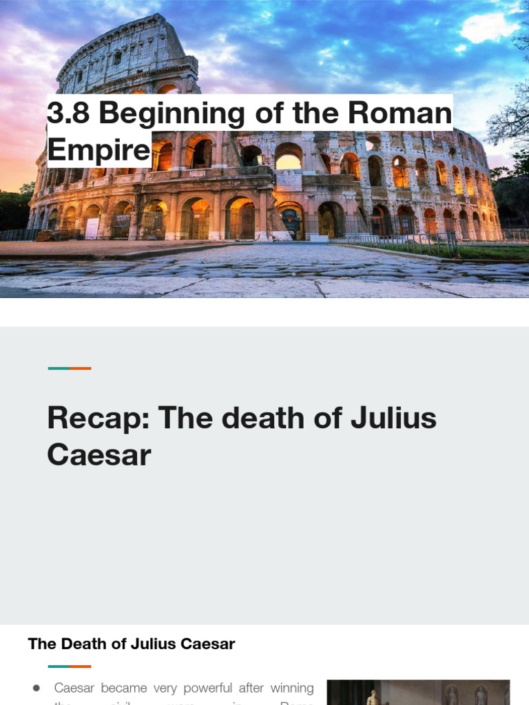 3.8 Beginning of The Roman Empire | PDF