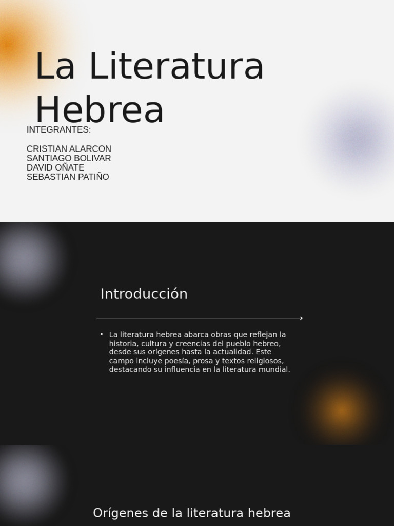 La Literatura Hebrea | PDF | Biblia | Poesía