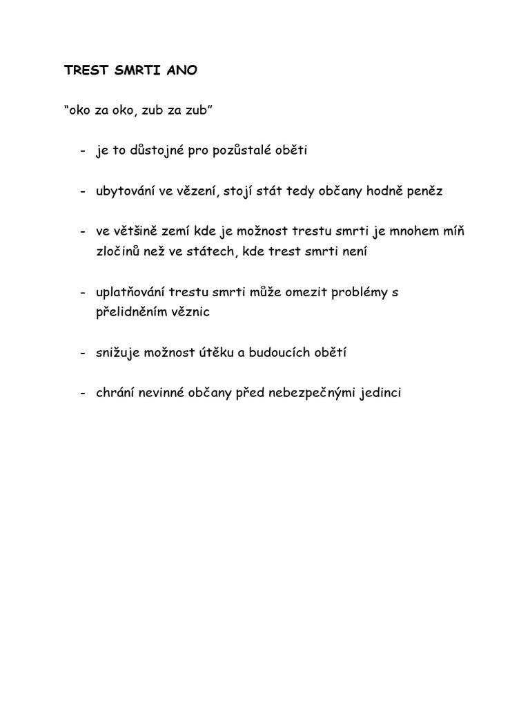 Trest Smrti Ano | PDF