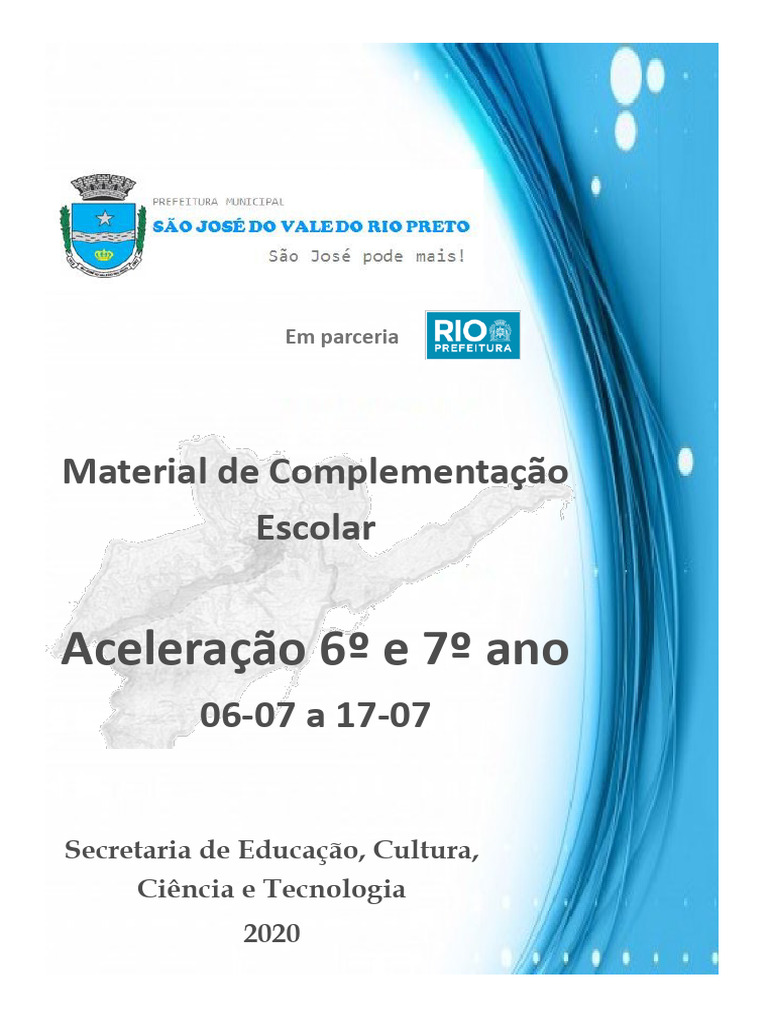 Acelerao 6 e 7 Ano 06 07 A 17 07 | PDF