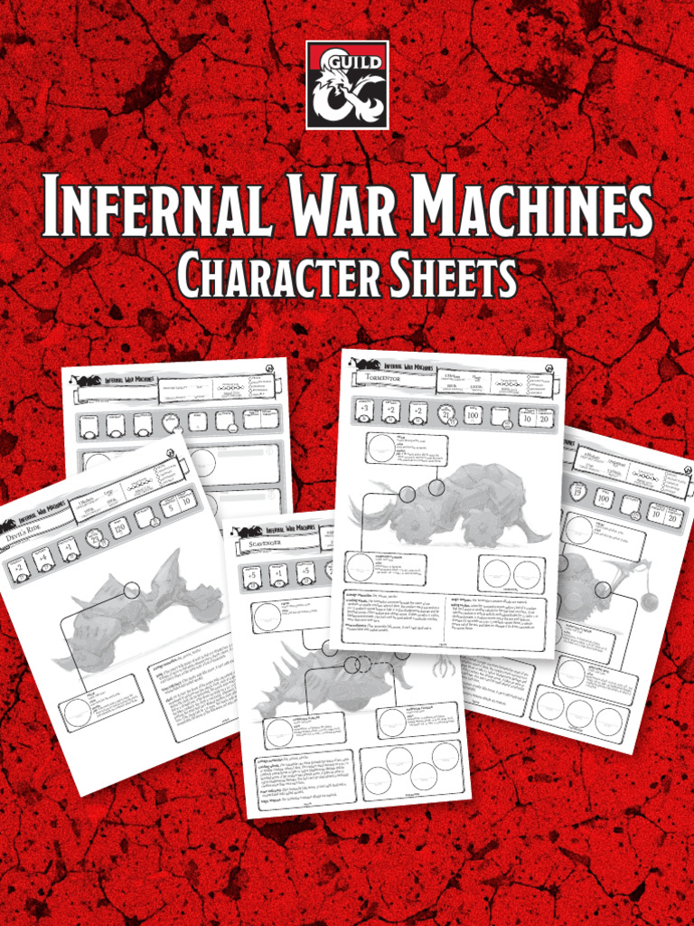 Infernal War Machines Character Sheets | PDF