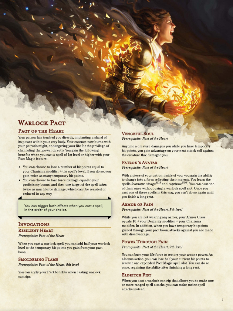 Warlock Pact of the Heart Guide | PDF | Gary Gygax Games | Dungeons ...