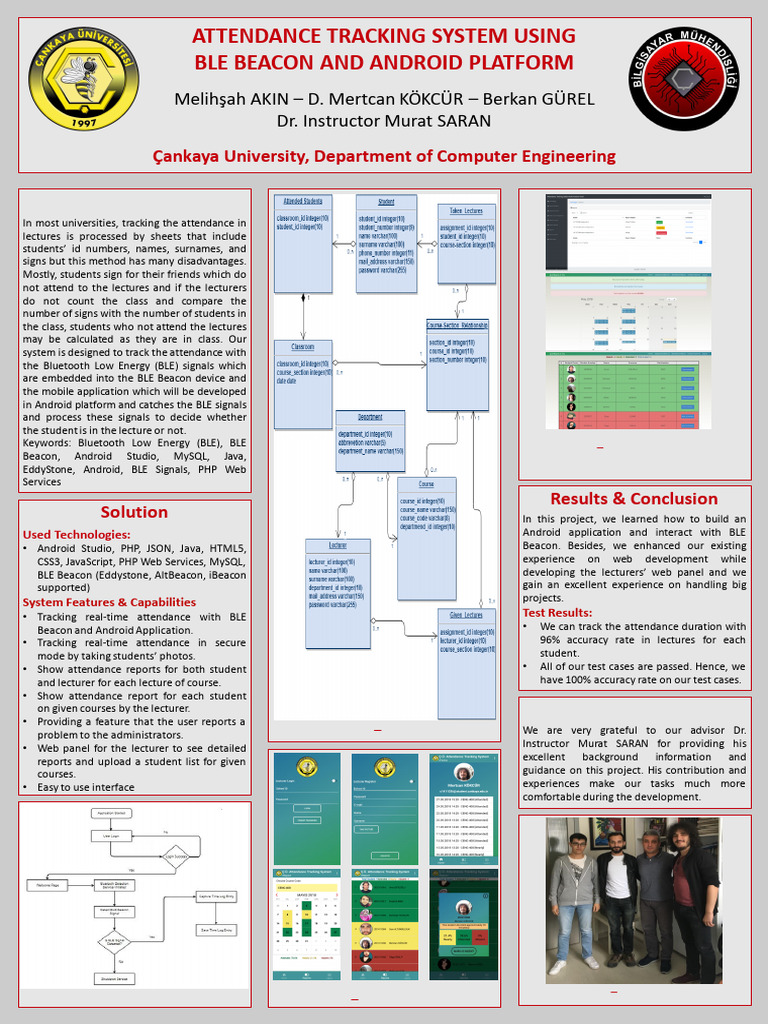 Attendance Tracking System Project Poster | PDF | Computing | Software